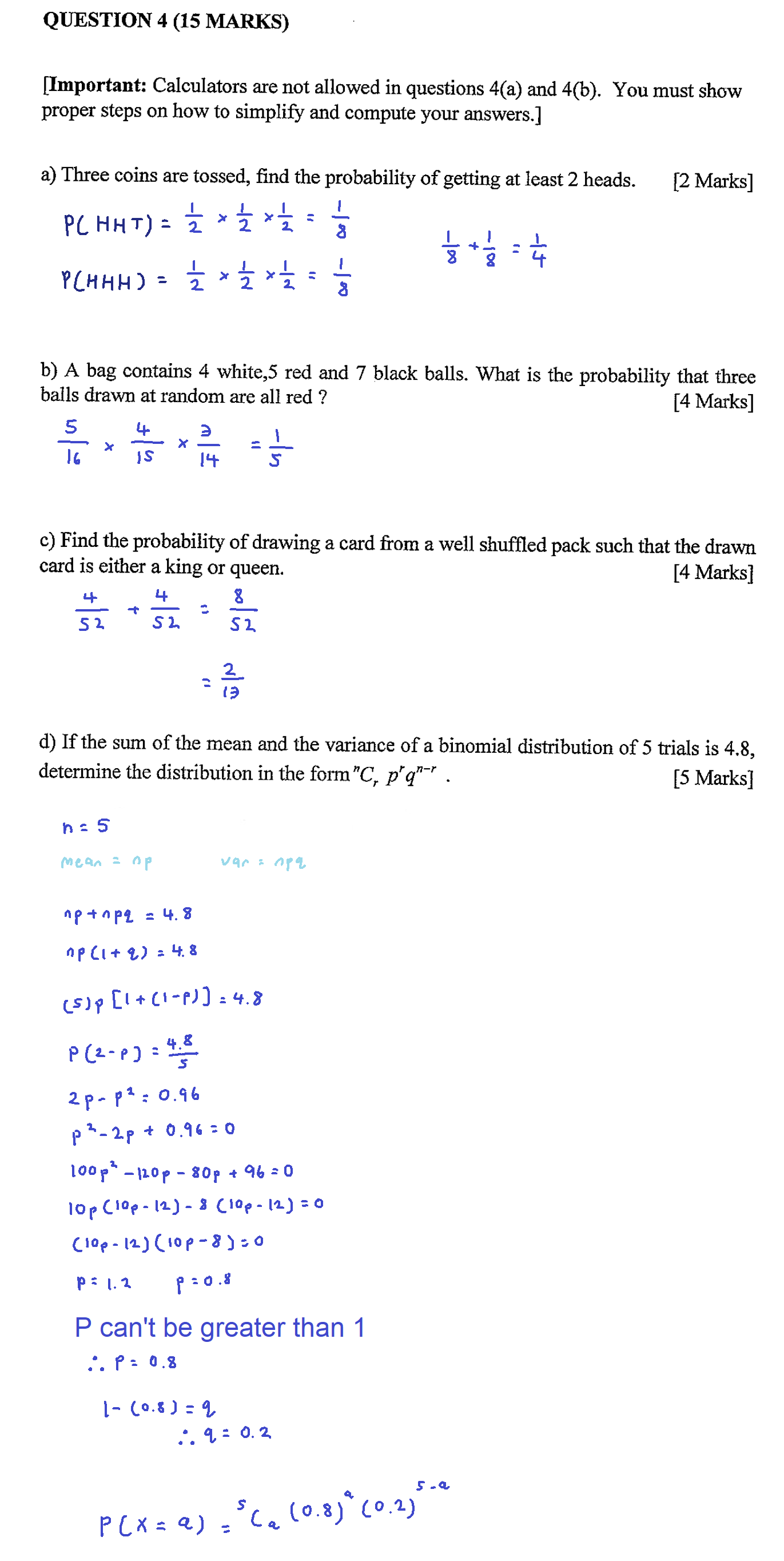Exam questions - TMA 1201